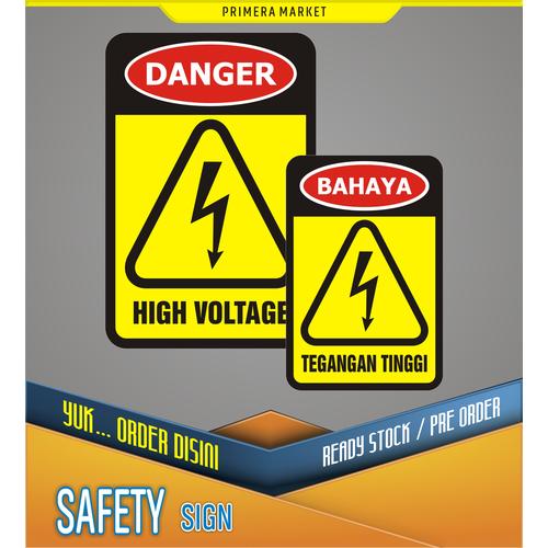 Jual SAFETY SIGN DANGER HIGH VOLTAGE / BAHAYA TEGANGAN TINGGI PRINTING ...