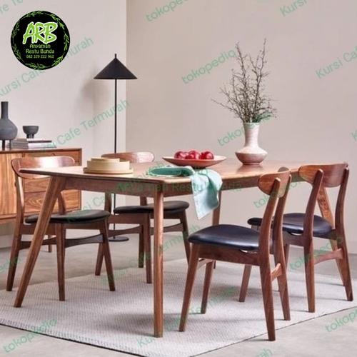 Jual set kursi meja makan minimalis kayu / kursi ropan jati dudukan busa - Kab. Jepara - Anyaman ...