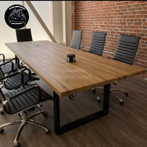Jual meja meeting meja kantor meja rapat kayu jati asli premium - Kota ...