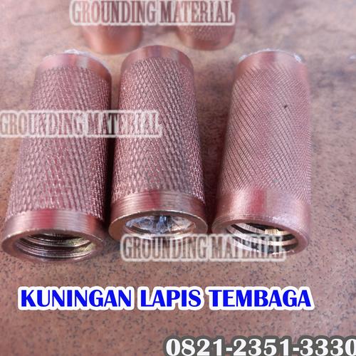Jual coupler grounding, shok penyambung stik rod bonded, shok tembaga ...