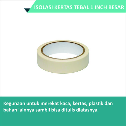 Jual Isolasi Kertas Tebal 1 Inch Rol Besar / Lakban Kertas Masking Tape ...