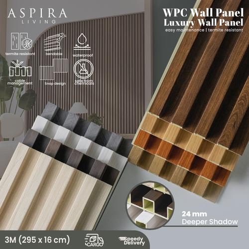 Promo WPC 24mm 3 Meter Wall Panel Dinding Kayu - Dekor Dinding 3D Wall ...