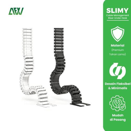 Jual SLIMY Cable Management Riser / Kabel Riser - AFW - Putih, Tube ...