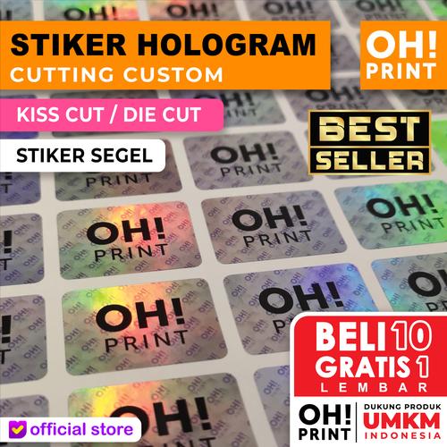 Jual Cetak Stiker / Print Sticker Label Hologram A3+ & KISS CUT - Extra ...