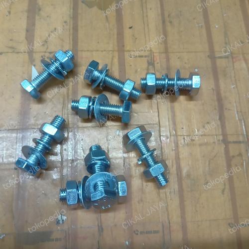 Jual baut mur M12 x 40mm + 2ring Galvanis putih - Jakarta Pusat - CIKAL ...