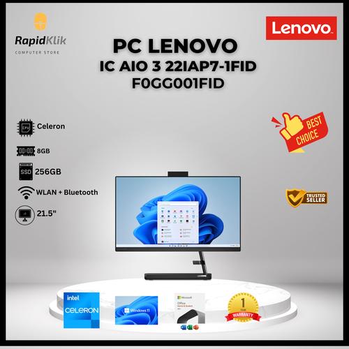 Jual PC LENOVO IC AIO 3 22IAP7-1FID - Jakarta Pusat - RapidKlik | Tokopedia