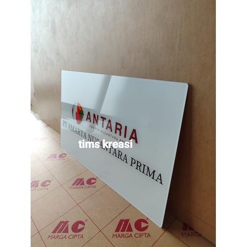 Jual Papan Nama PT | Plang Akrilik | Signage Akrilik + Print Stiker ...