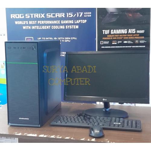 Jual PAKET KOMPUTER LENGKAP I3 GEN 4 SSD 256GB RAM 8GB MONITOR LG19INCH ...