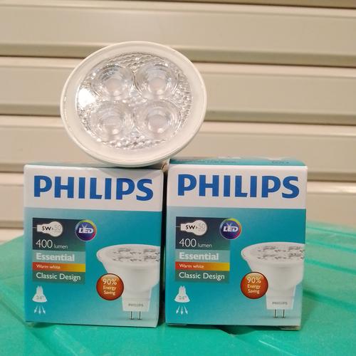 Jual Philips Essential LED MR16 5W Kuning 24D 12V 2700K Warm White ...