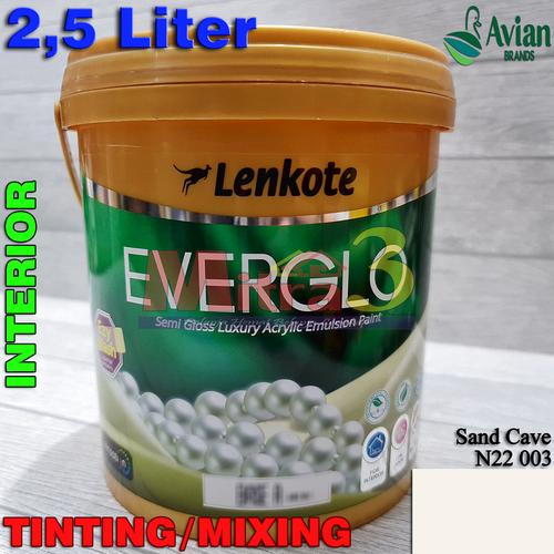 Jual Cat Tembok Interior Lenkote EVERGLO 2,5L Sand Cave (N22 003) 2,5 L ...
