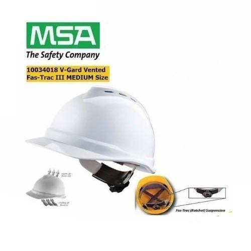 Jual Helm Safety Proyek MSA Inner Fastrack Vented Lokal Staz On Lubang ...
