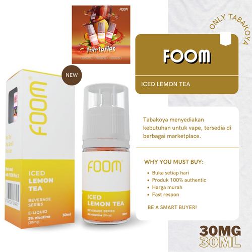 Jual FOOM ICED LEMON TEA LIQUID SALT NIC 30MG 30ML BY FOOMLAB - Jakarta ...