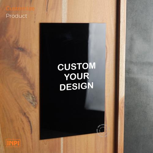 Jual Custom Signage - Request Papan Penanda - Akrilik Persegi Hitam 20 ...