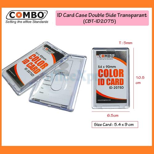 Jual ID Card Plate 2 Sisi / ID Card Case Akrilik / ID Case Acrilic 2075 ...