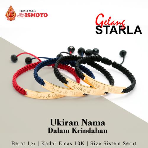 Jual Gelang Emas Tali Starla Grafir Nama Dewasa (pre-order) J5 Ismoyo ...