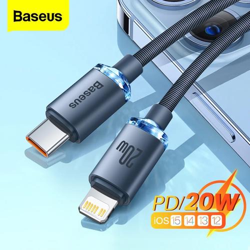 Jual Baseus Cable iPhone 12 Pro Max 20W PD Fast Charge Original - Hitam ...