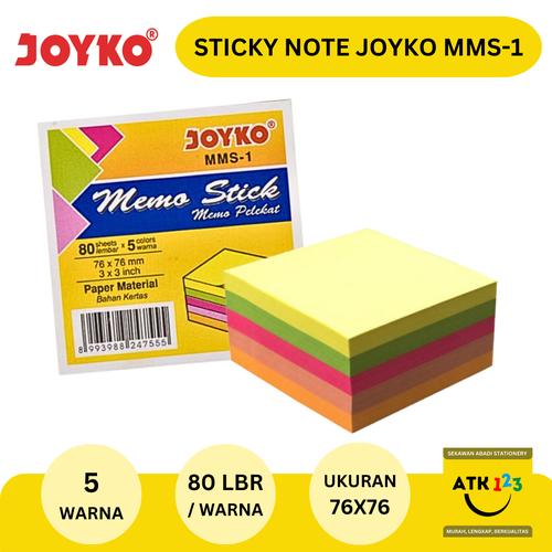 Jual Sticky Note Stick Note Sign Here Memo Tempel Merk Joyko MMS-1 ...