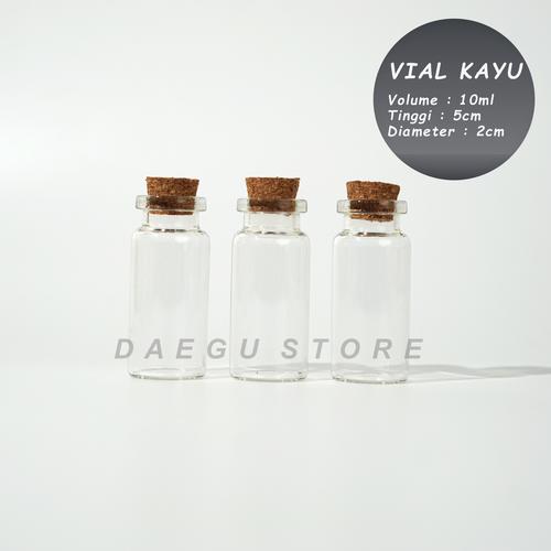 Jual Botol Vial 10ml Parfum Kaca model Cork Tutup Kayu Gabus Tester ...