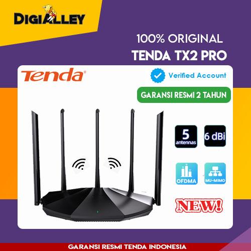 Jual Tenda TX2 Pro Dual Band Gigabit WiFi 6 Router Super Fast & Stable ...