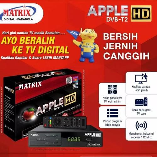 Jual Set Top Box STB DVBT2 Receiver Matrix Apple Merah Untuk TV Digital - Kota Tangerang Selatan ...
