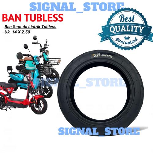 Jual Ban Luar Tubless Sepeda Listrik Uk. 14x2.50 Hitam Kuat Exotic ...