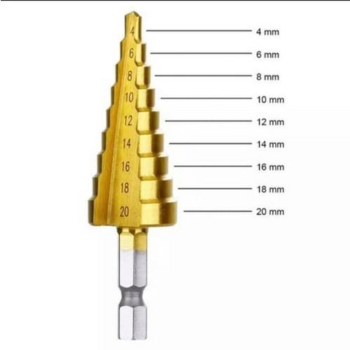 Jual STEP DRILL MATA BOR BESI PAGODA KERUCUT DRIL 4 - 20 MM - Kota ...