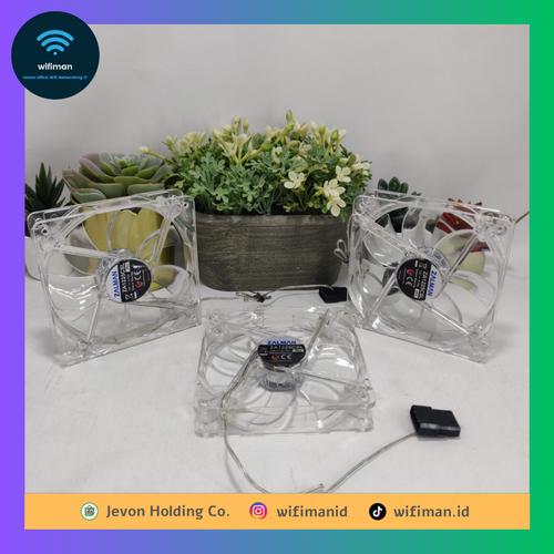 Jual Zalman Clear Fan LED Biru 12cm CPU PC Case ZA1225ASL Blue Quiet ...