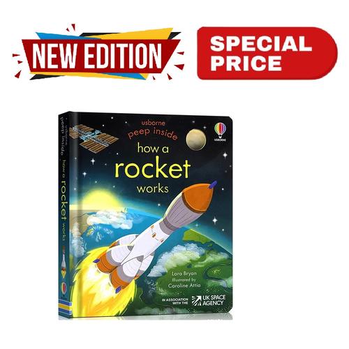 Jual Usborne Peep Inside How a Rocket Works Association UK Space Agency ...