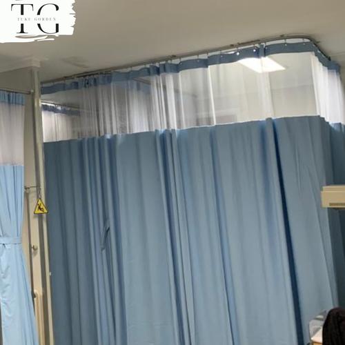 Jual Tirai Rumah Sakit / Tirai Bahan PVC Biru / Tirai Sekat Ruangan ...