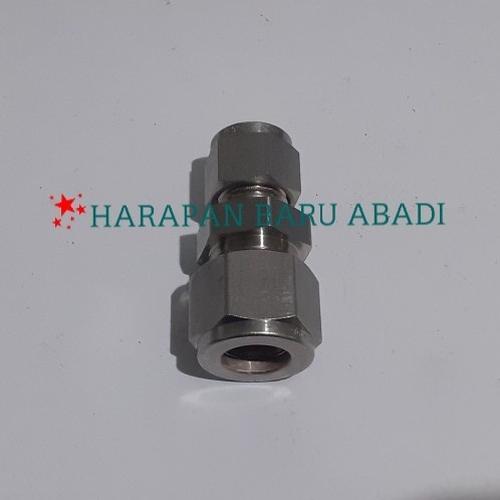 Jual Union Connector Tubing OD 10mm x OD 6mm SS316 / Reducer Union Tube ...