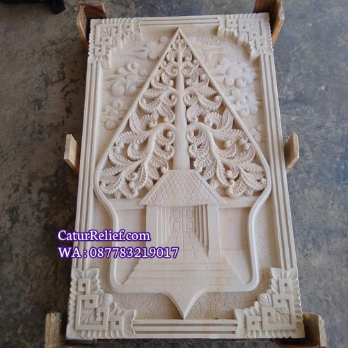 Jual Relief wayang gunungan daun - ukiran batu alam - Kab. Gunungkidul ...