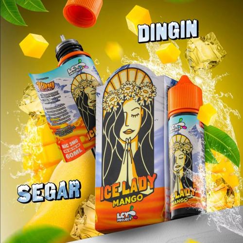 Jual ICE LADY MANGO BY LCV liquid freebased 60ml segar vapepods murah ...