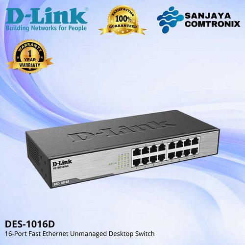 Jual DES-1016C / DES-1016D D-LINK 16-Port 10/100 Mbps Unmanaged Switch - Jakarta Pusat - SANJAYA ...