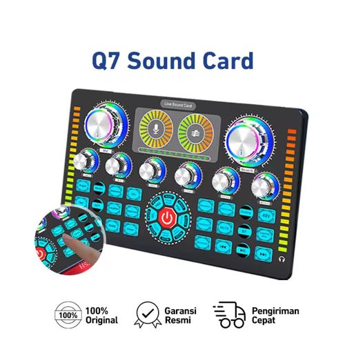 Jual Soundcard Q7 Mixer Audio External Sound Card Live Phantom Power ...
