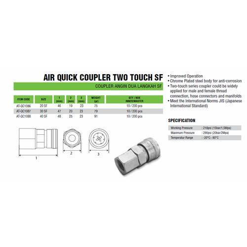 Jual Tekiro AT Air Quick Coupler Two Touch Original - 20 sm - Jakarta ...