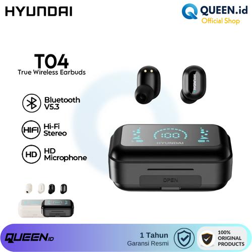 Jual HYUNDAI T04 TWS True Wireless Earbuds Headset Blietooth 5.3 HiFi ...