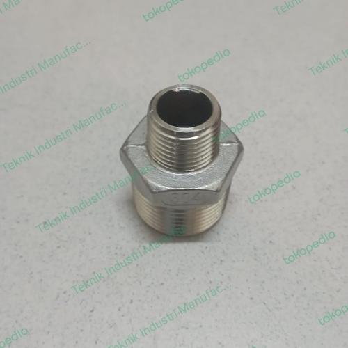 Jual Double Nepel Reducer Stainless 1/2 x 3/8 inchi - Jakarta Barat ...