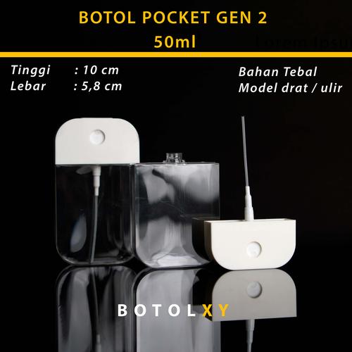Jual Botol Spray Kotak 50ml Pocket Card Plastik Hand Sanitizer Parfum ...