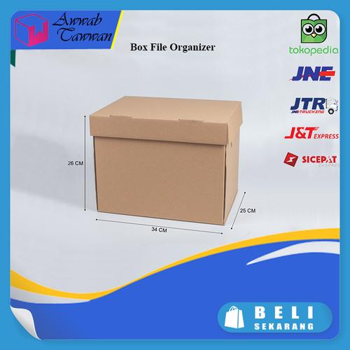 Jual Box File Kardus Arsip Dokumen Organizer Kantor Instansi 34x25x26 ...