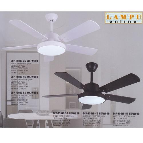 Jual lampu kipas ceiling fan modern minimalis kayu SCP-F5010 - BK, SCP ...