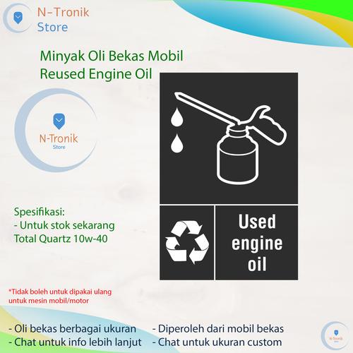 Jual Minyak Oli Bekas Mobil Reused Engine Oil Multifungsi - 350 ml ...