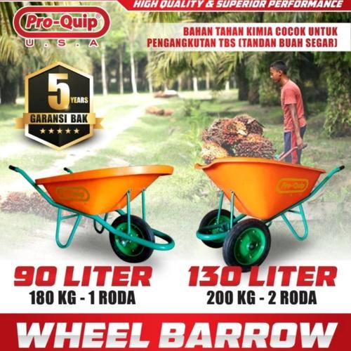 Jual Gerobak Roda Pasir Proquip 90 liter 130 liter 2 roda anti pecah ...