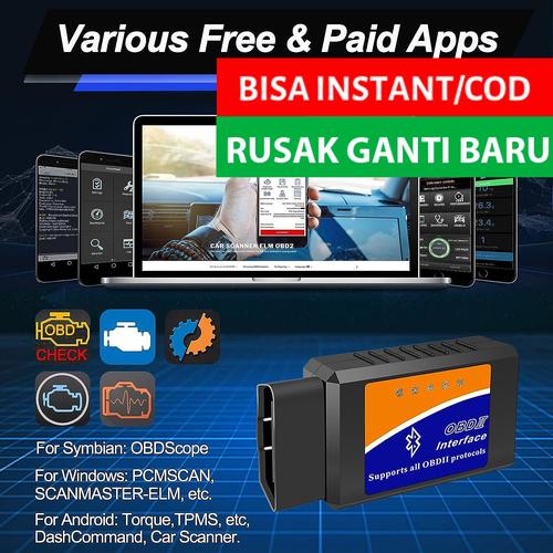 Jual Car Diagnostic ELM327 Bluetooth OBD2 V2.1 Automotive Test Tool ...