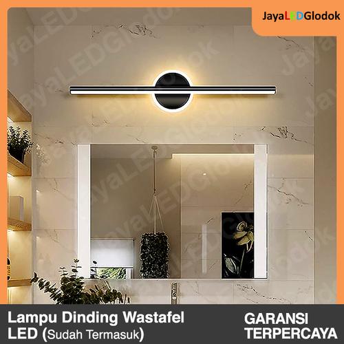 Jual Lampu Dinding Wastafel Minimalis Modern Emas Hitam 40 60 80 cm ...