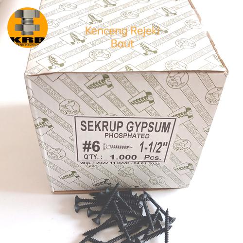 Jual Sekrup Gypsum 6 x 1 1/2" Moon Lion / Baut Gipsum 4 cm (1.000 pcs ...