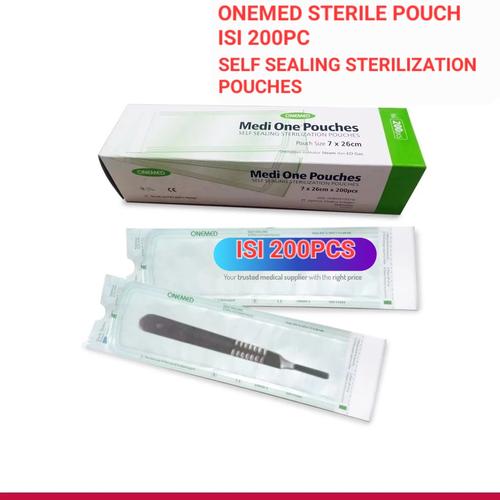 Jual ONEMED STERILE POUCH 9x26CM ISI 200PCS ONEMED POUCH STERILE 7X26CM ...
