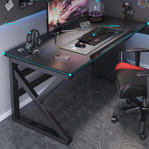 Jual Meja Komputer Laptop PC Desk Stable Frame with Cable Hole Black ...