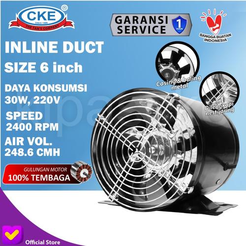 Jual Boster Fan 6 Inch Drum Fan Blower 6 Inch Inline Fan 6" Heavy Duty ...