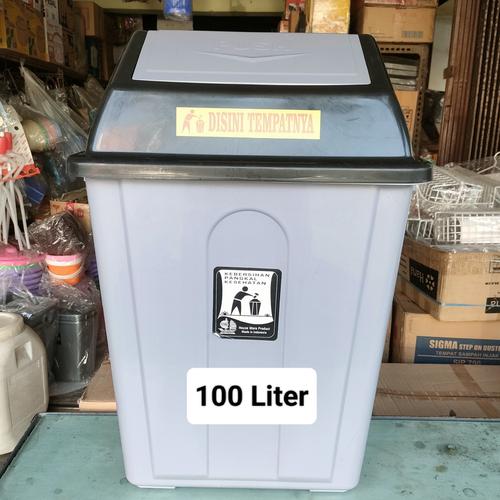 Jual Tempat sampah besar jumbo tutup 100liter/Tong sampah jumbo 100 liter - 100 LTR YUTAKA ...