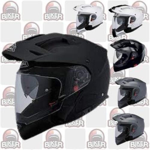 Jual SMK Hybrid Evo Helm Modular Adventure ADV Double Visor Chin Guard ...